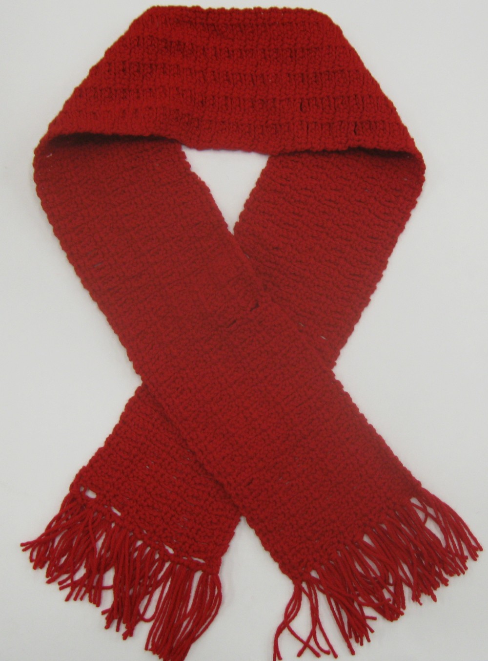 Tutorial Tuesday – A Red Scarf Pattern, and How to Apply Fringe | Dan's ...